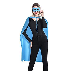 ADJOY Superhero Capes and Masks for Adults Girls and Boys - Team Spirit Building Party Capes - Mixed Colors 12 Sets