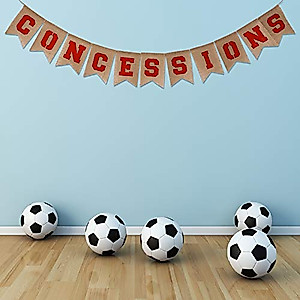 Amosfun Sports Theme CONCESSIONS Garland Party Bunting Banner Baseball Concessions Banner Football Party Concessions Garland