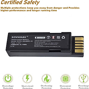 9-Pack Upgrade 3600 Series Barcode Scanner Battery for DS3600 Series LI3600 Series LS3600 Series