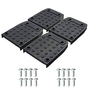 4 PCS Drywall Stilt Replacement Part, Stilt Sole Anti-slip Pads for Drywall Stilt Sole Replacement Kits, Rubber Floor Plate Kit Non-Slip Floor Pads for Construction Painting