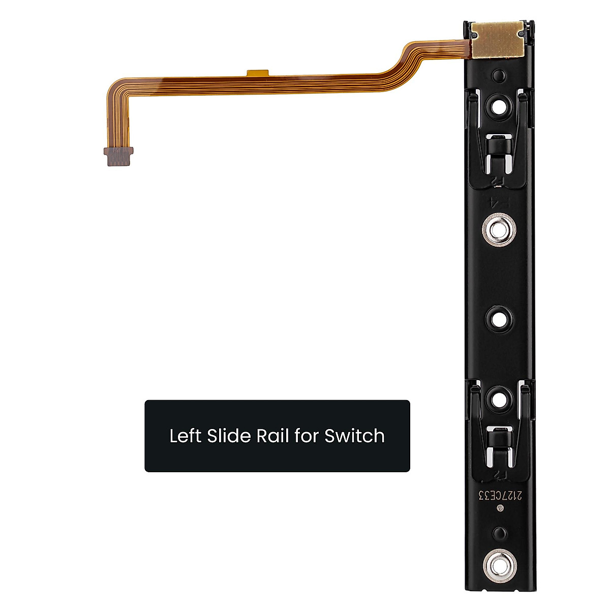 Avericht Replacement Left Slider Rail with Ribbon Cable for Nintendo Switch Console, Metal Slider Bracket Replacement Part. (Left)