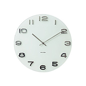 Karlsson Vintage Wall Clock, White - Modern Decorative Round Clock for Home Decor