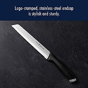 HENCKELS Silvercap Razor-Sharp 3-Piece Kitchen Knife Set, Chef Knife, Paring Knife, Utility Knife, German Engineered Informed by 100+ Years of Mastery