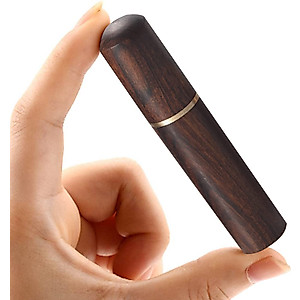 Chiloskit 2pcs Embroidery Wood Sewing Needle Holder Case Toothpick Storage Box Small Thing Organizer Leather Craft DIY Tool