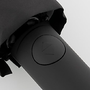 Knirps A.200 Medium Duomatic Automatic Open Close Rain Umbrella - Compact Windproof Umbrella for Rain - Durable Travel Umbrella for Adults - 97cm Diameter Retractable Umbrella & Carrying Case, Grey