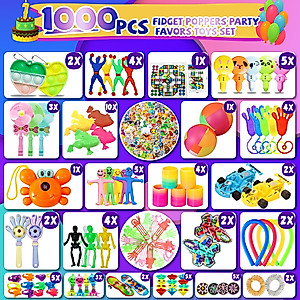 1000+ PCS Party Favors for Kids,Fidget Toys Pack,Christmas Stocking Stuffers,, Birthday Gift, Treasure Box,Goodie Bag Stuffers, Carnival Prizes, Pinata Filler Sensory Toy for Classrooom
