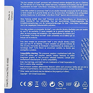 Intel Core i5-4590 Desktop CPU Processor- SR1QJ (Renewed)