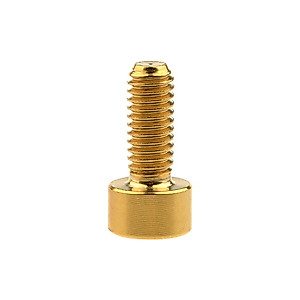 Wanyifa Titanium Cap Allen Socket Head Bolts M4 10 12 15mm Screw Pack of 4 (M4x10mm, Gold)