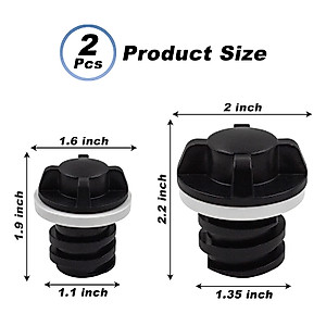 showingo 2 Pack Cooler Drain Plug Replacement for YETI Roadie Tundra Tank Coolers and RTIC Cooler Drain Plug,Great Fit and Doesn't Leak,Easy Drainage,Efficiently Maintains Refrigeration Time!