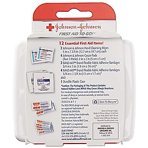 JOHNSON & JOHNSON First Aid to Go Kit 12 Items 1 Each (Pack of 2)