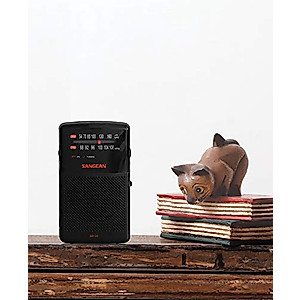 Sangean SR-35 AM/FM Pocket Analog Radio, Black