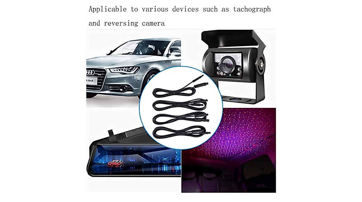 4 Pin Reversing Camera Extension Cable - Weatherproof 1M for Cars