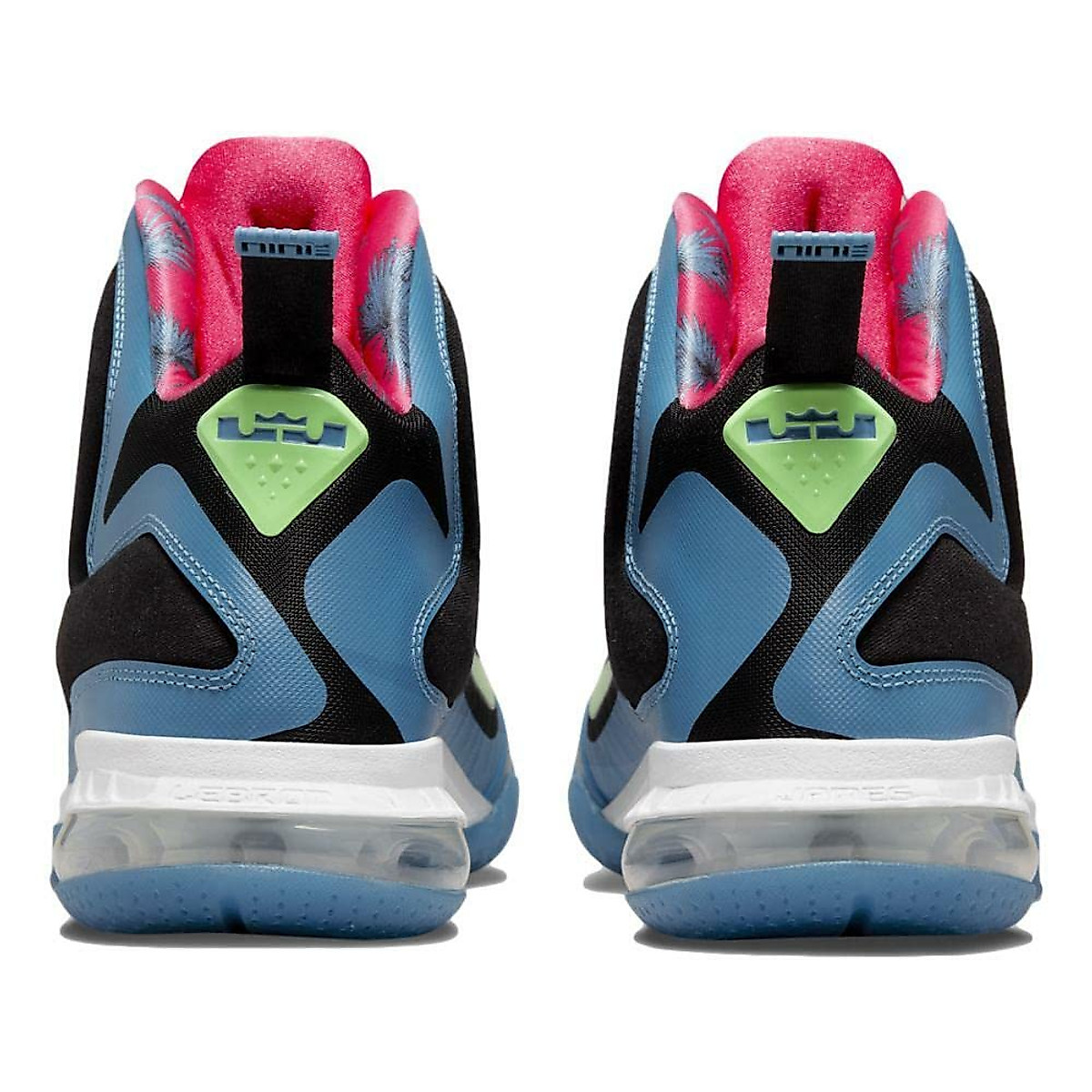 Nike Lebron IX Black/Lime Glow/Dutch Blue/Fusion Red 9.5 D (M)