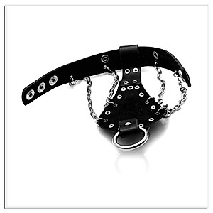 Xusamss Punk Rock Alloy Skull Hand Rivet Chain Cuff Bracelet,7"-8"