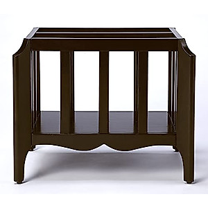 Butler Specialty Company Wilshire Magazine Storage Rack / Basket - Chocolate Brown