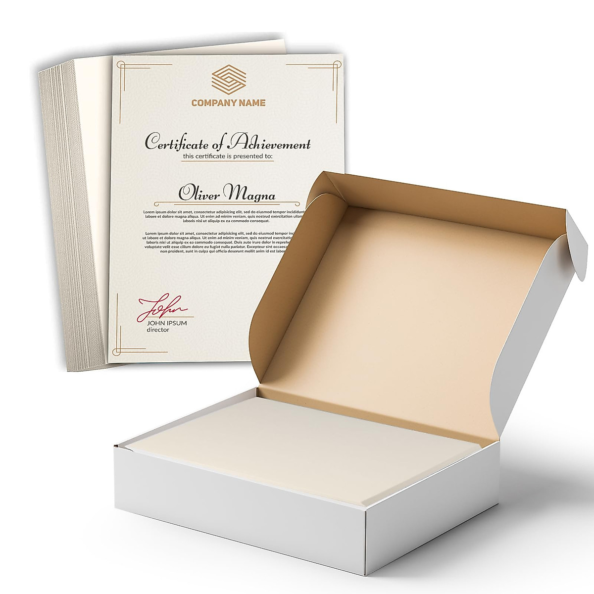 Hamilco Cream Colored Cardstock Thick Paper - 8 1/2 x 11" Heavy Weight 80 lb Cover Card Stock for Printer - 50 Pack