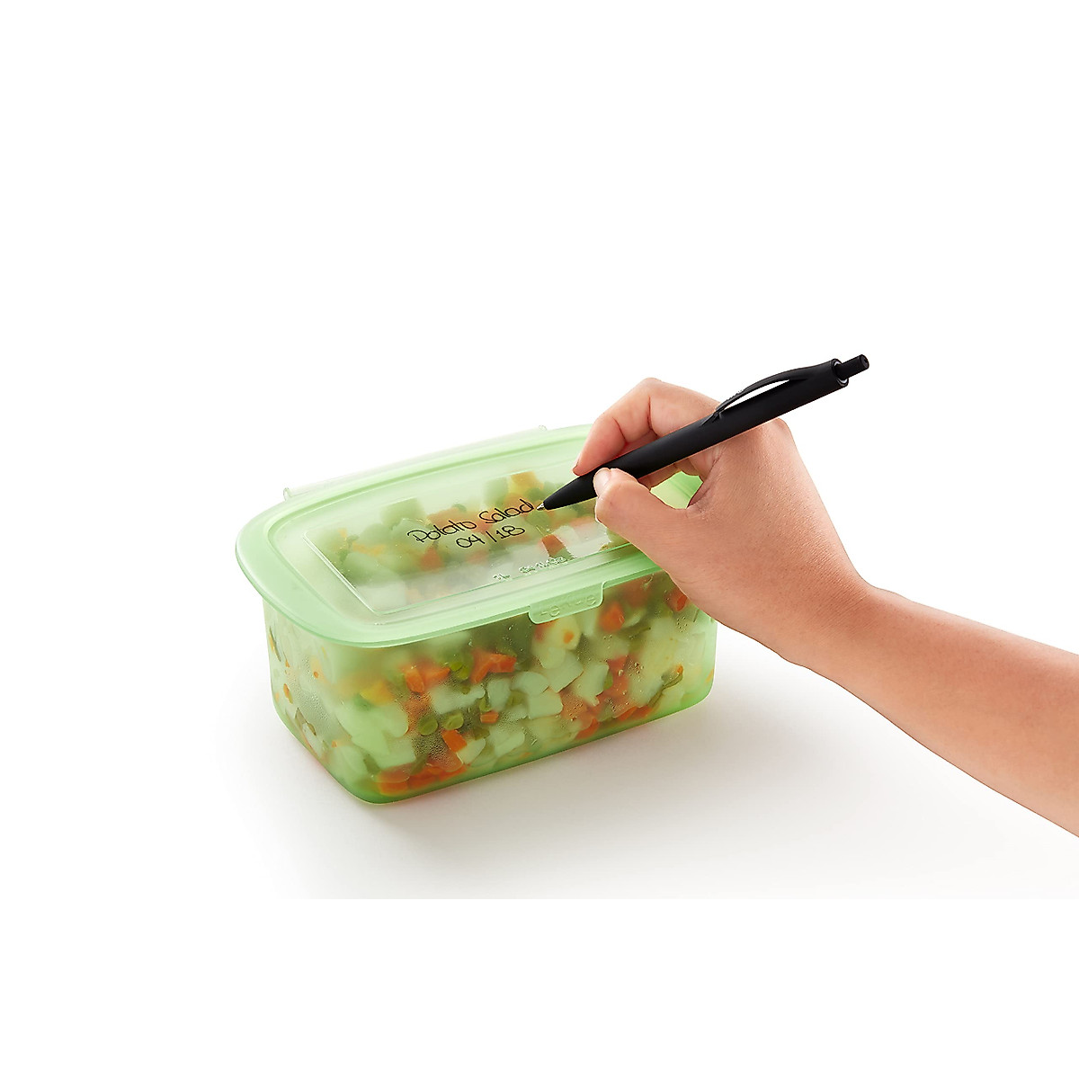 Lxe9kuxe9 Lekue Reusable Silicone Food Storage Box Container set of 3. Set includes: 0.2L, 0.5L, 1.0L