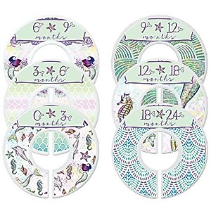 Mumsy Goose Nursery Closet Dividers Closet Organizers Baby Girl Clothes Dividers Mermaid
