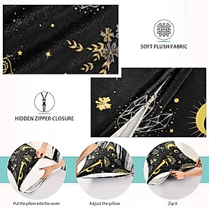 Bohemian Ppattern Sun Moon Pillowcase for Hair and Skin Body Pillow Cover Long Body Pillow Case 20"X 54" Body Pillow Case Cover with Zipper for Sleeping