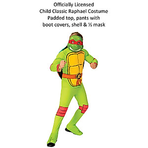 Rubies Boy's Nickelodeon Retro Classic Teenage Mutant Ninja Turtles Raphael Costume, Small