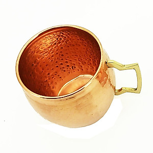 Set of 4 Modern Home Authentic 100% Solid Copper Hammered Moscow Mule Mug - Handmade in India