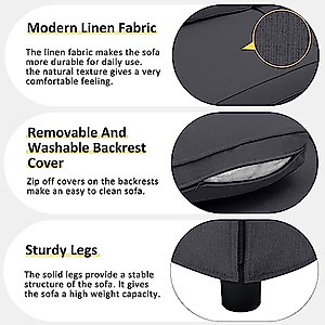 EMKK Sectional Couch L Shaped Sofa 6 Seat Sofa with Chaise，Removable Ottoman,Upholstered Modular Convertible Reversible Sofá,Living Room Furniture Sets for Large Space,Apartments