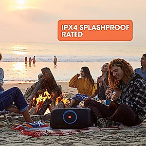 JBL PartyBox On-The-Go Portable Party Speaker with Built-in Lights Black (Renewed) (with Microphone)