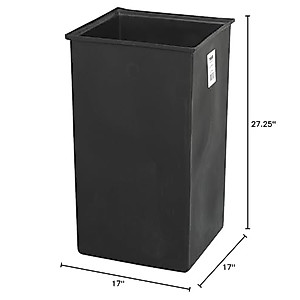 Safco Trash Can Liner for 36 Gallon Garbage Cans, Plastic Insert Easy to Remove and Clean, Black