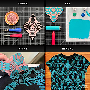 Speedball Fabric Block Printing Ink, 2.5 oz, Black, Non-Toxic Water-Miscible, No Heat Setting Required, Made in USA