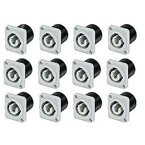12 Pack Neutrik NAC3MPB-1 Powercon Receptacle Power Out Gray Rated 20A/250V (AC)