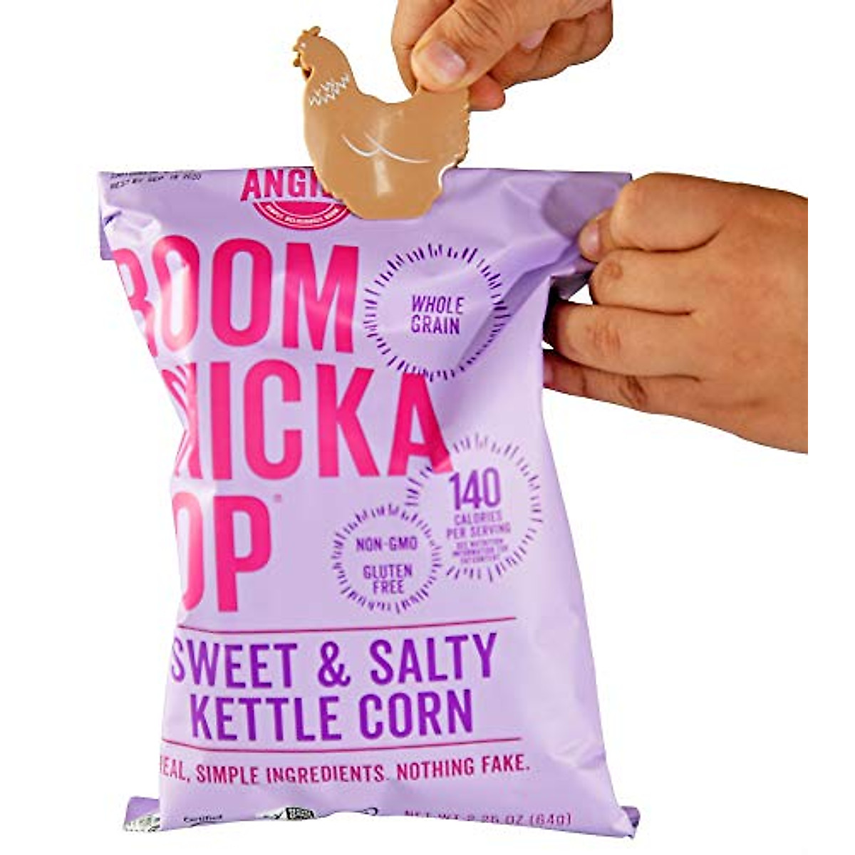 HOME-X Chicken-Shaped Bag Clips for Chips, Food Bags, Kitchen and Laundry, 2.5” L x 2” W, Set of 3