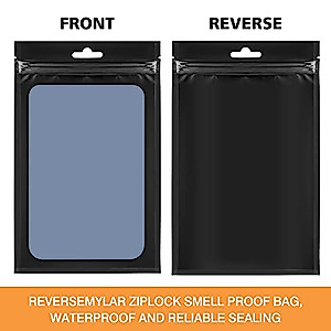 LODROC 100 Pieces Resealable Mylar Ziplock Bags with Clear Window - 3.5x4.7 Inches Smell Proof Bag Coffee Beans Packaging Pouch for Food Self Sealing Storage Supplies Jewelry Electronics Party, Yellow