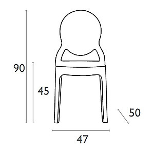 Compamia Elizabeth Polycarbonate Patio Dining Chair in Pink (Set of 2)
