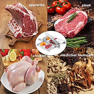 Stainless Steel Bone Cutter,Manual Meat Slicer,for Beef Rib Chicken fish meat cutter for Home and Commercial Cooking 15.3 Inches-2 Sharp Blades