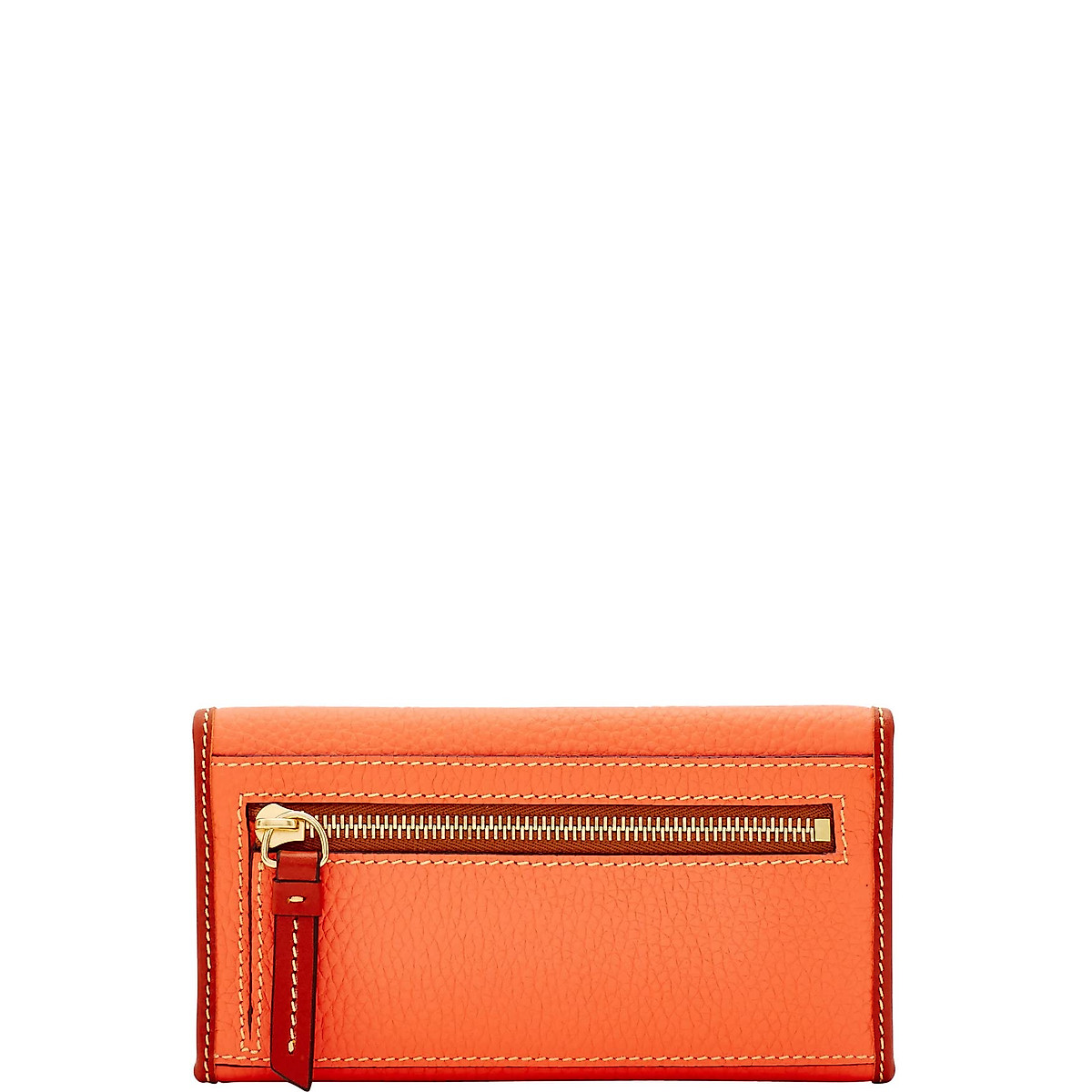 Dooney & Bourke Women's Continental Clutch in Pebble Grain Leather, Trifold Wallet with Multiple Card Holder, Red