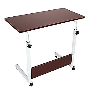 Toxz Computer Task Table Office Desk,Adjustable Height,Locking Casters,80CM 50CM,Fillet Wood,Simple,with Installation Tool(Ship from US!)