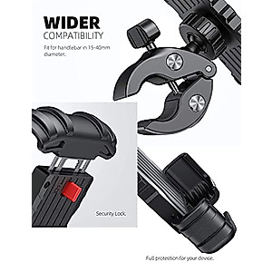 NEEMI Bike Phone Holder, Adjustable Bike Phone Mount -360° Rotatable Super Stable Bicycle Motorcycle Phone Holder, Compatible with iPhone 14 13 12 Pro Max/XS, Galaxy, Huawei, 4.7-6.8 Inch Smartphones