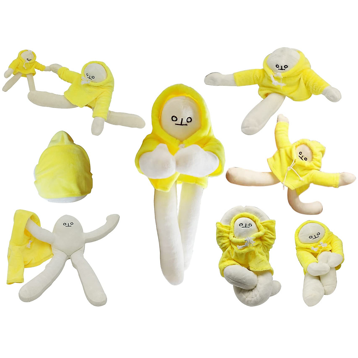 Kahopy Plush Toy Stuffed Doll with Magnet Pose Changeable Funny Doll Man Decompression Toy Birthday Party Festivals Gifts (7.5 in)