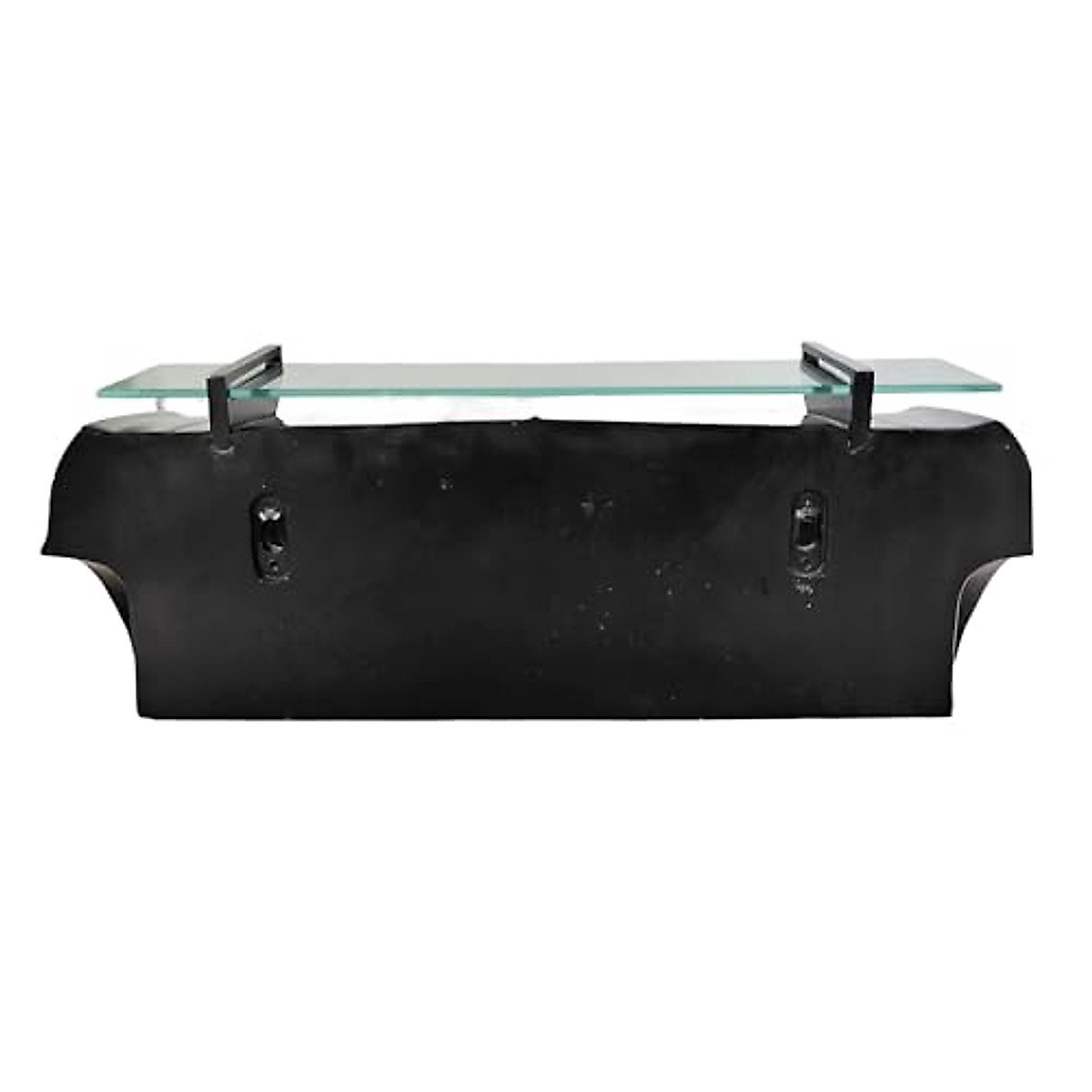 Chevrolet Nova SS Floating Wall Shelf, Black, 19.3x6.3x6.9 inches, Tempered Glass, Battery Powered LED Headlights, Chevy Enthusiast Gift, Gifts Idea, Car Lover's Decor, Nova Collector