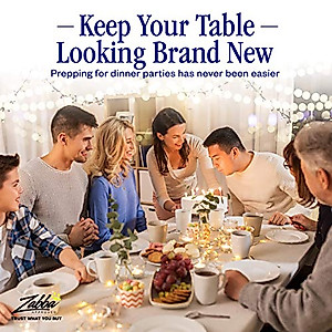 Nuvantee Revolutionary Table Pad - Waterproof, Protects Table from Spills and Heat - 52 X 108 Inch Deluxe Vinyl Premium Table Protector - Flannel Backing, Lies Flat