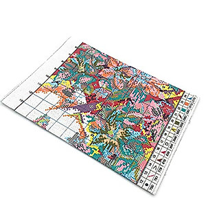 Maydear Full Range of Embroidery Starter Kits Stamped Cross Stitch Kits Beginners for DIY Embroidery 11CT 3 Strands - The Fish Mother 6.7 × 6.7 inch