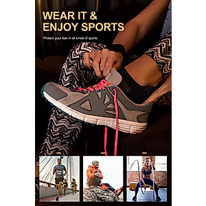 CS CELERSPORT Cushion No Show Tab Athletic Running Socks for Men and Women (6 Pairs),Small, Black