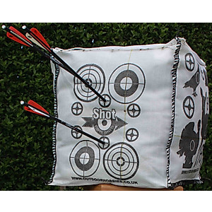Shot Stoppa Archery Target Cube Fill Yourself Crossbow Target Will Stop Arrows & Crossbow Bolts at 10ft 2 Finger Removal