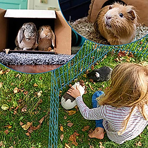 BestPet Dog Playpen Metal Wire Playpen Dog Pen 8 Panel Indoor Outdoor Metal Protable Folding Animal Exercise Dog Fence 24 Inch,Blue