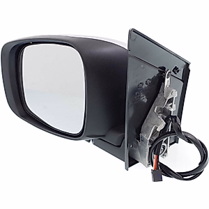 Kool Vue Driver Side Power Heated Mirror for Chrysler Town & Country Dodge Grand Caravan 2008-2010 With Signal Light; Without Memory Chrome