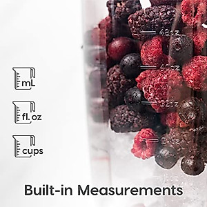 IRIS USA 3-Speed High-Power Professional-grade Countertop & Kitchen Blender - 50 oz Tritan Jar, Titanium-Coated Stainless Steel -Blades, Miami White -for Smoothies, Frozen Drinks, Protein Shakes