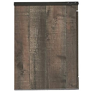 Signature Design by Ashley Trinell Rustic TV Stand with Fireplace Option Fits TVs up to 58", Natural Brown