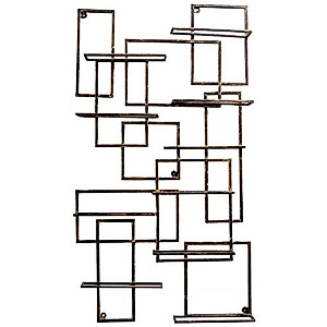 Stylish Simplicity 108Cm Wall Mounted Wine Bottles Holder,Metal Iron Wall Wine Bottle Rack Organizer,Holder 10 Bottles, PIBM, Bronzy