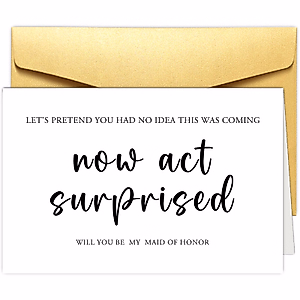 Obbyidk Hilarious Wedding Maid of Honor Card, Funny Bridesmaid Proposal Card, Bridesmaid Proposal Gift, Will You Be My Maid of Honor
