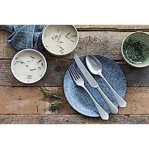 Mepra Dolce Vita Cutlery Set – [5 Pieces Set] Pewter Finish, Dishwasher Safe Cutlery